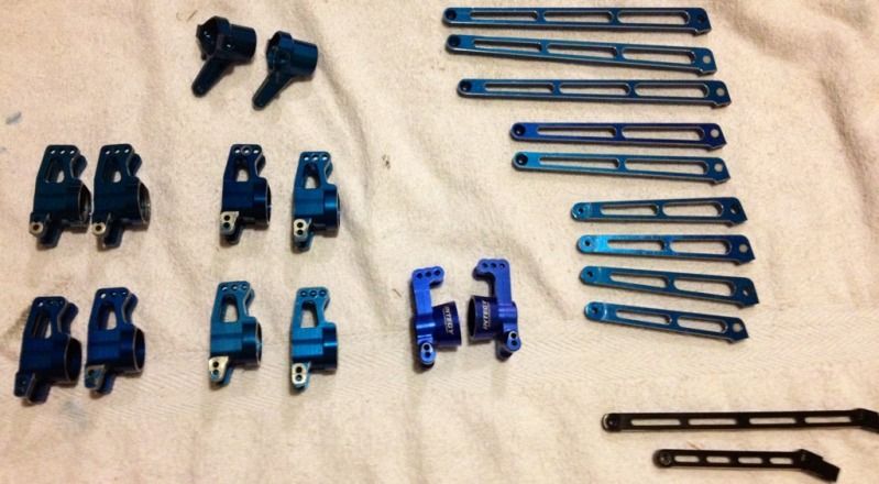 Rc8t rc8.2 factory team aluminum parts front an rear hubs steering blocks braces - R/C Tech Forums