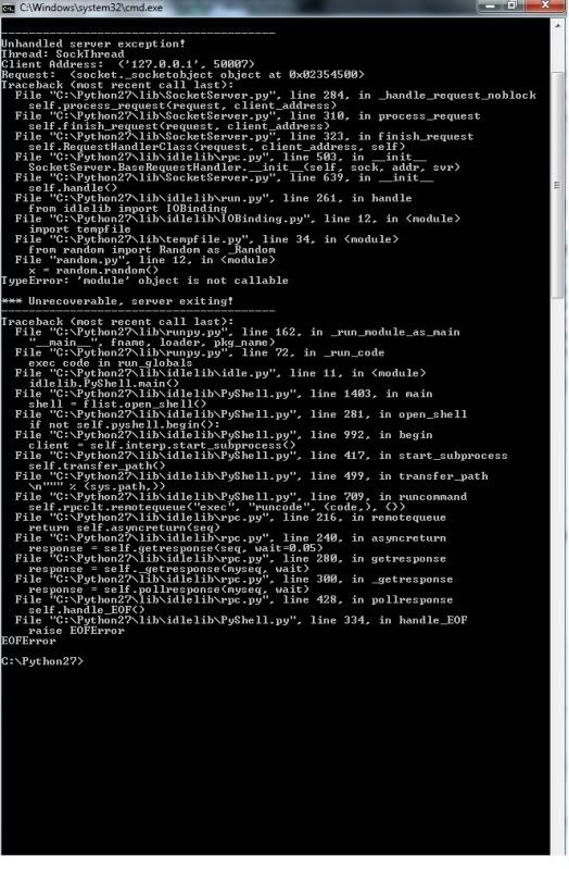 Startup Python Idle Will Not Open Stack Overflow