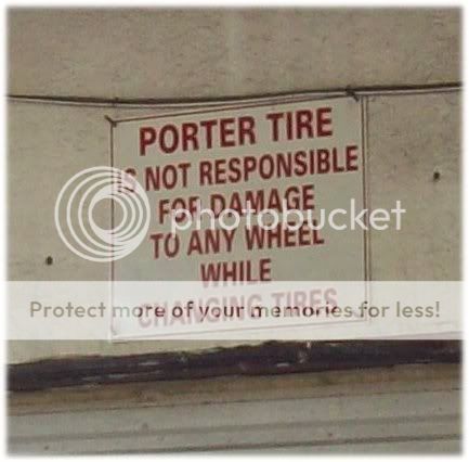 Tire store wheel damage disclaimer sign- is this normal/ would you ...